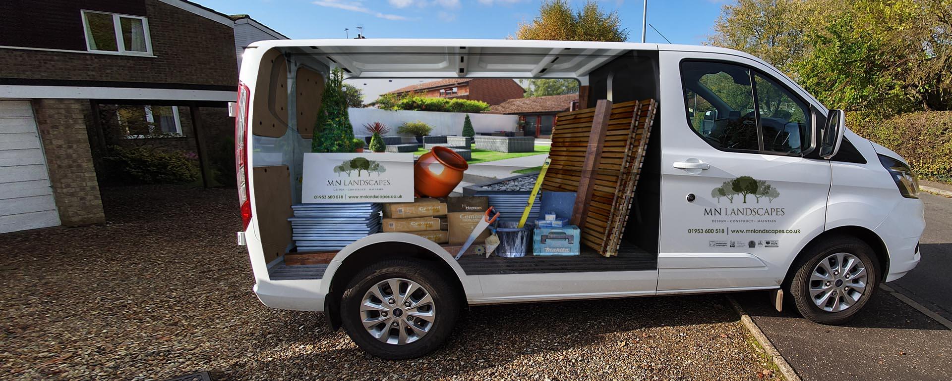 MN Landscapes van wrap goes 3D | Vehicle graphic panel design